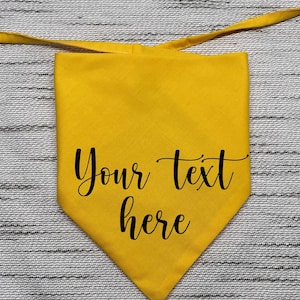 Personalized Dog Bandana: Custom Cotton Pet Scarf - Etsy
