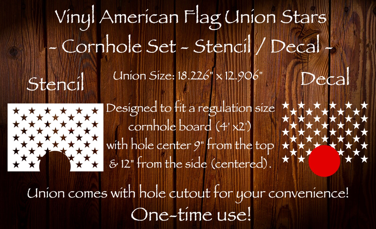 American Flag Vinyl Star Union stencil / Decal - Etsy