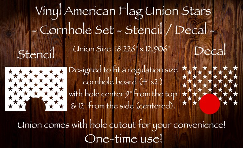 American Flag Vinyl Star Union stencil / Decal - Etsy