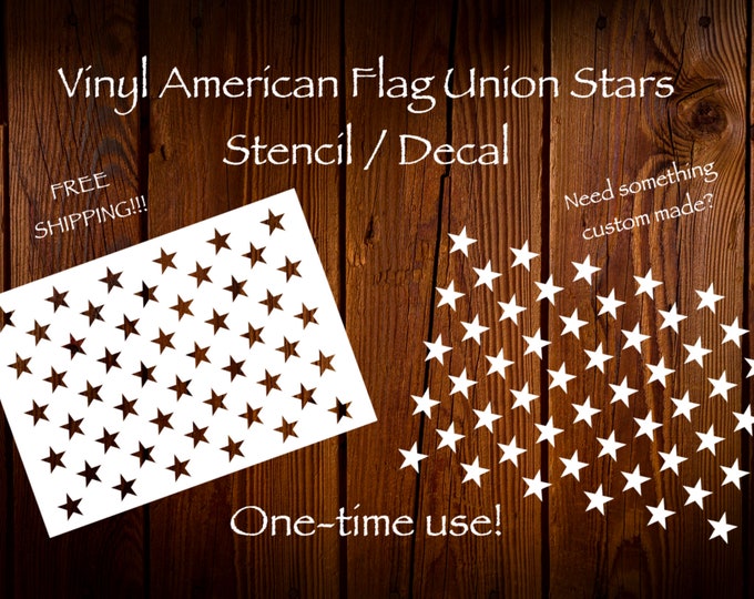 American Flag Vinyl Star Union stencil / Decal - Etsy