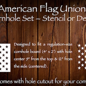 American Flag Vinyl Star Union (stencil or Decal) - Etsy