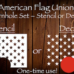 American Flag Vinyl Star Union (stencil or Decal) - Etsy