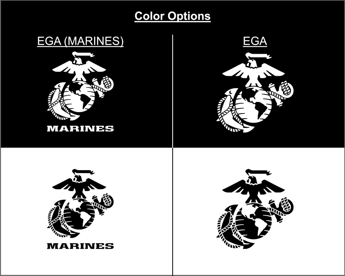 USMC Eagle Globe and Anchor EGA Vinyl Decal - Etsy