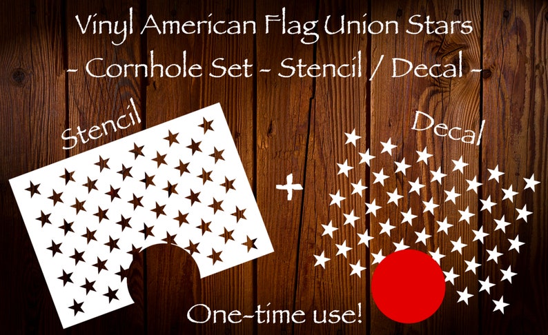 American Flag Vinyl Star Union stencil / Decal - Etsy