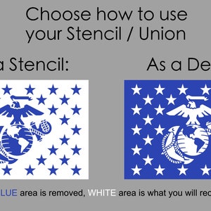American Flag Vinyl USMC Star Union (stencil or Decal) - Single Use - Etsy