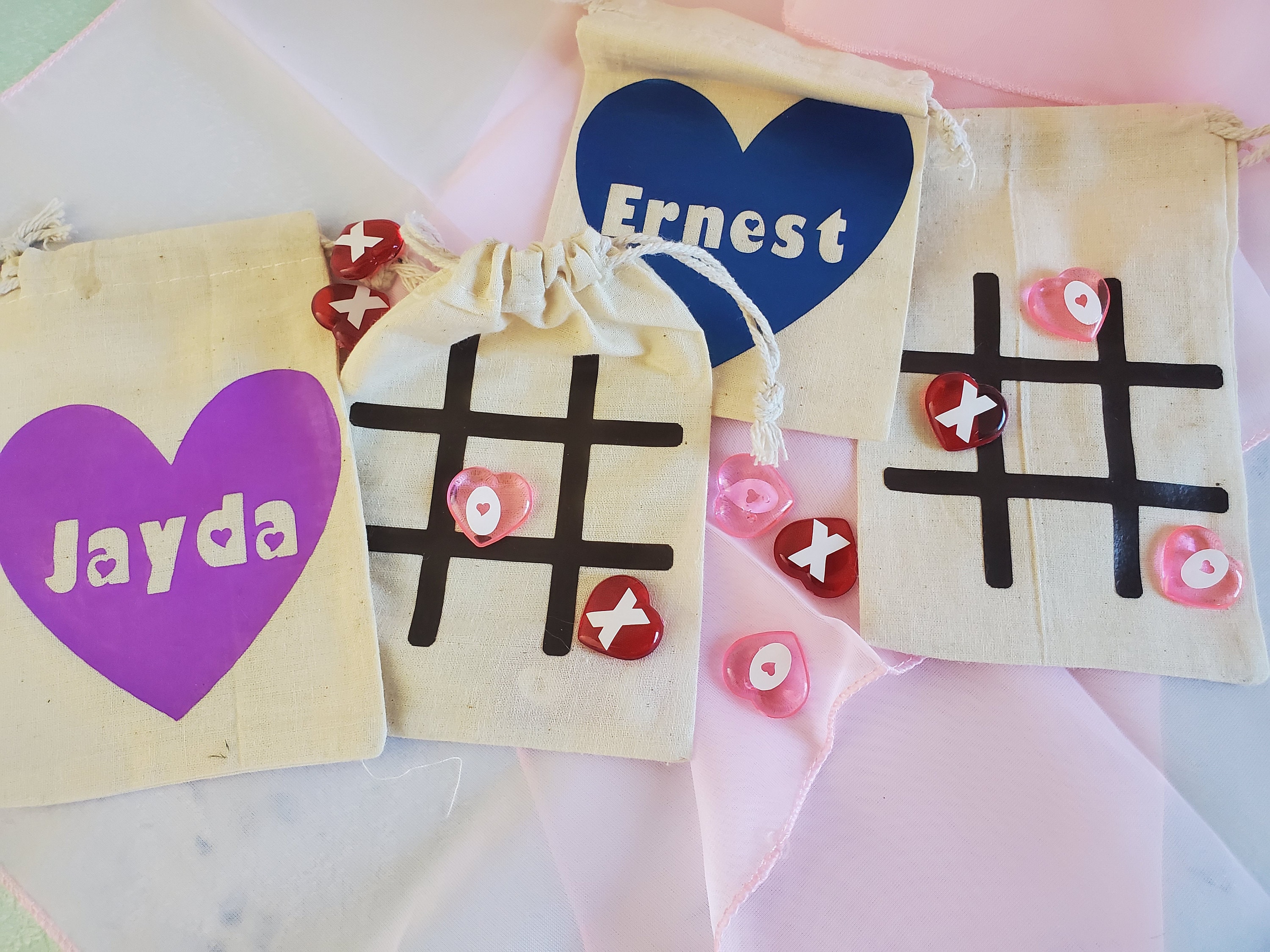 Personalized Valentine's Tic Tac Toe Class Room Cards Game Fun for ...