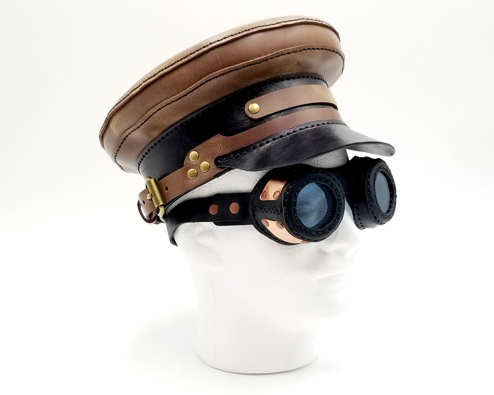 Leather Conductor Hat / Steampunk Conductor Hat / Airship - Etsy