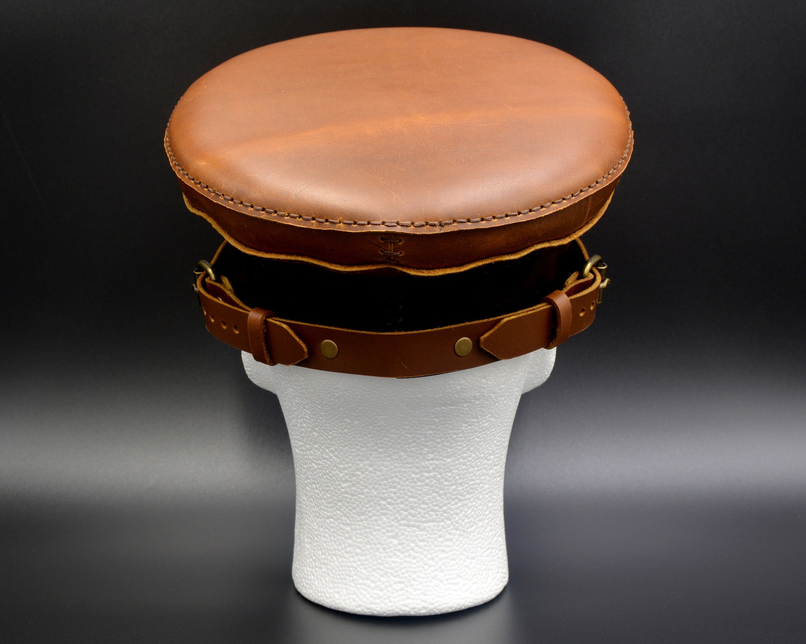 Leather Conductor Hat / Steampunk Conductor Hat / Airship - Etsy