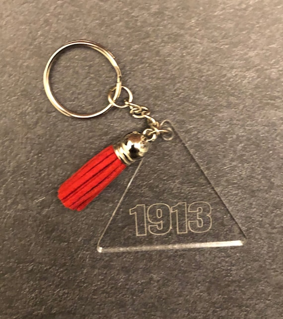 Delta Sigma Theta 1913 Keychain Clear Acrylic Triangle - Etsy