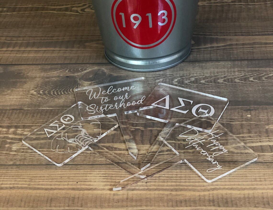 Delta Sigma Theta Sorority Plant Stake | Happy Deltaversary | Laser ...
