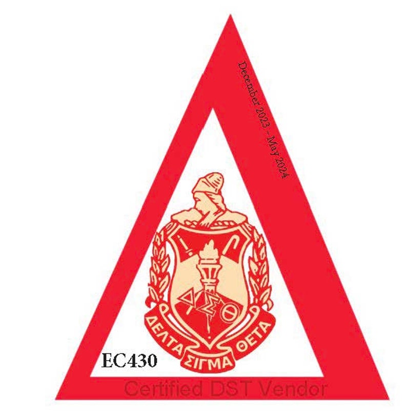 Delta Sigma Theta Keychain | Clear Acrylic Triangle Shaped Keychain ...