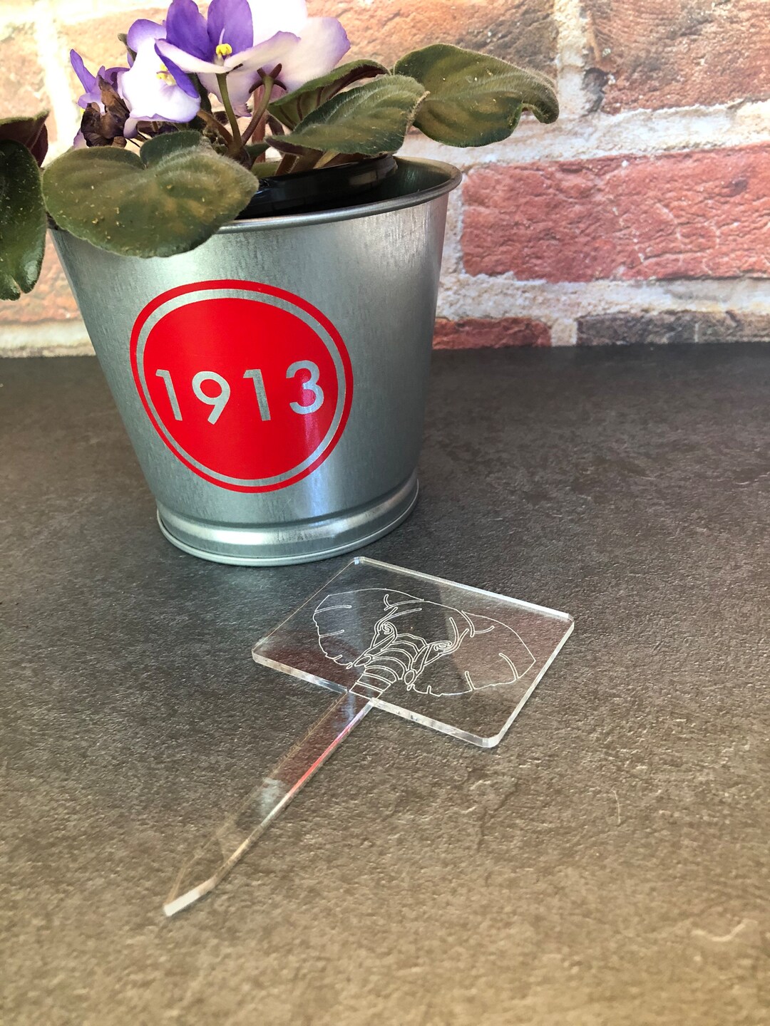 Delta Sigma Theta Sorority Plant Stake | Elephant | Laser Engraved ...