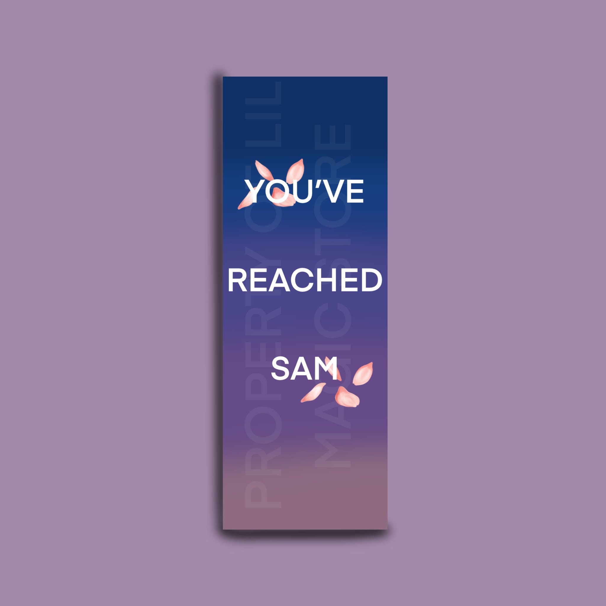 You've Reached Sam Laminated Bookmark Bookish Gifts Paper Bookmark - Etsy