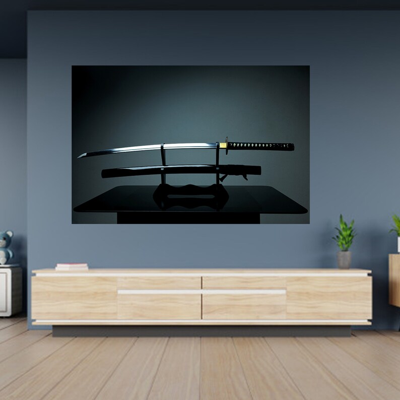 Wall Sticker Samurai Katana Sword Poster Self Adhesive Art - Etsy