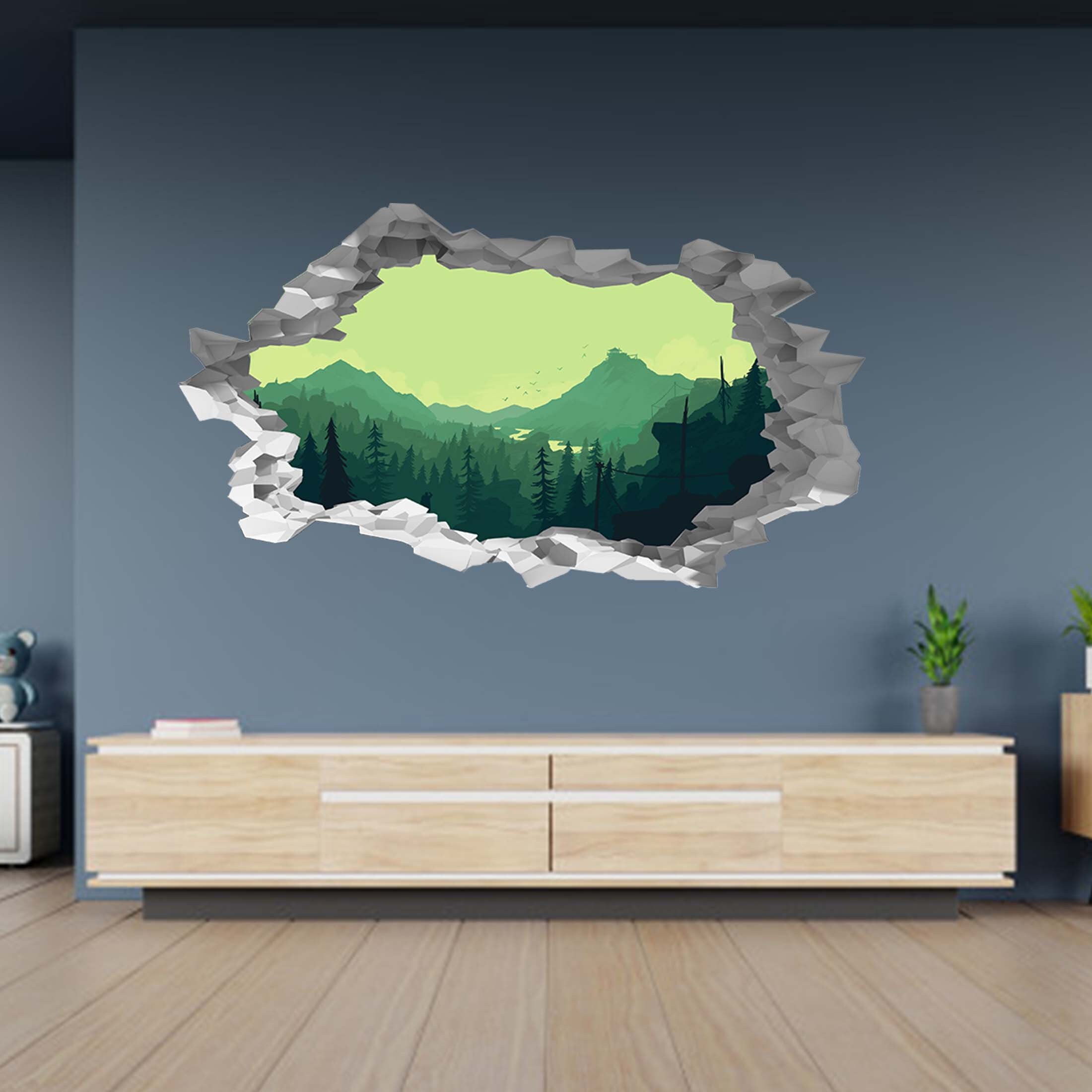 3d Hole Drawings On Wall