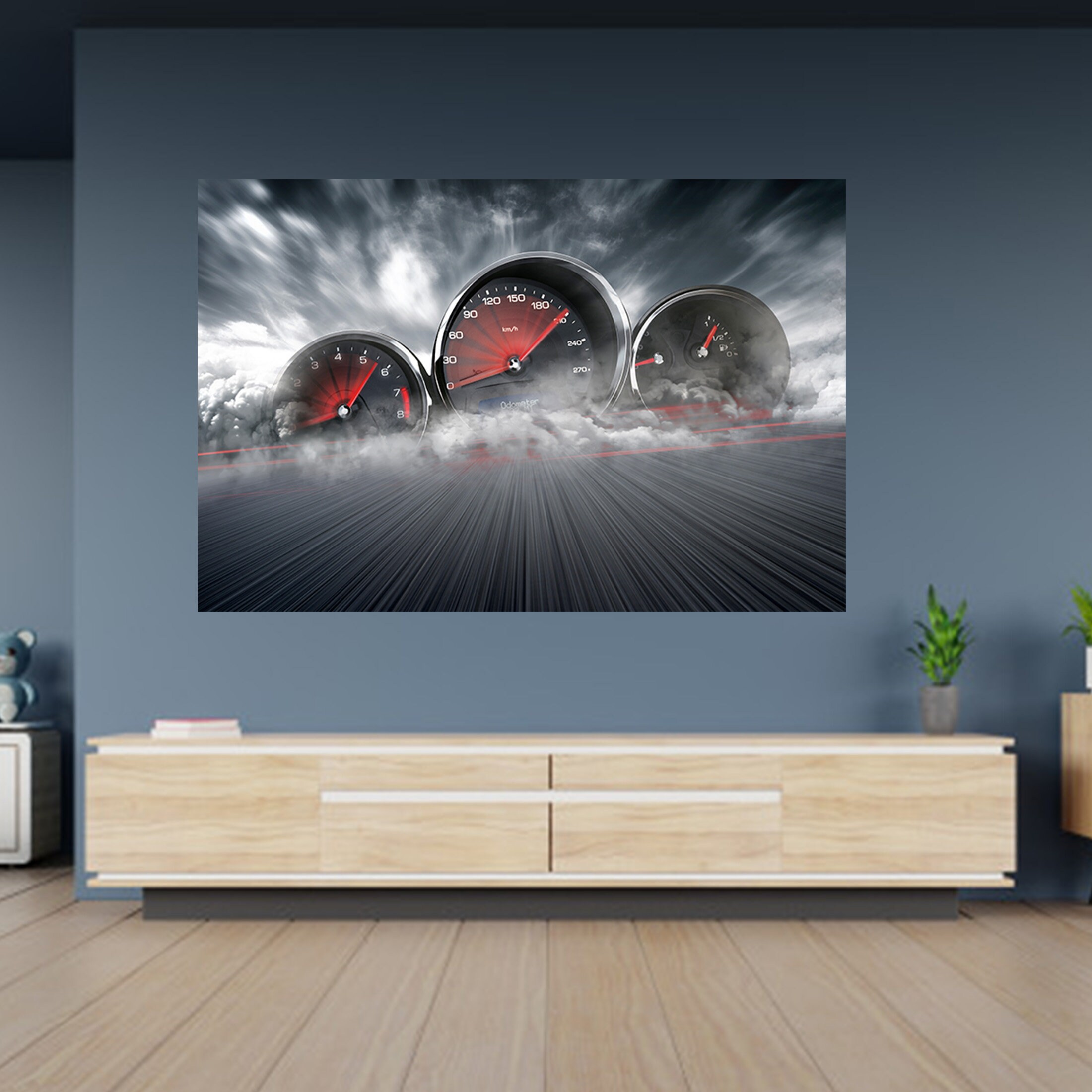 Wall Sticker Car Speedometer Clock Poster Self Adhesive Decal - Etsy UK