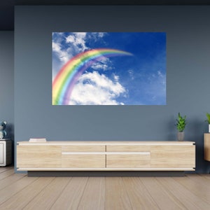 Wall Sticker Sky With Rainbow & Clouds Poster Self-adhesive - Etsy