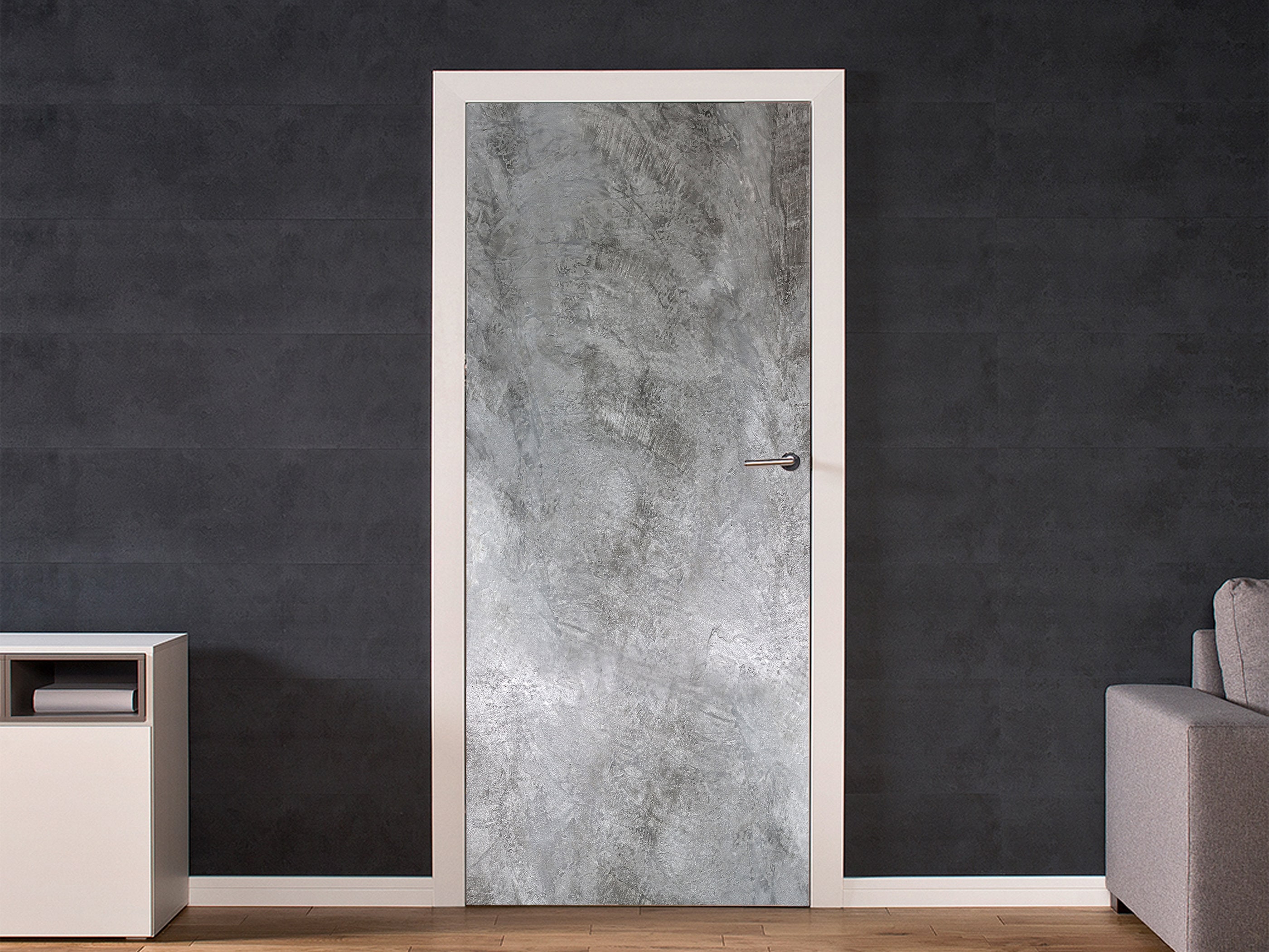 Modern Concrete Self-Adhesive Door Cover Sticker sold by Jenica ...