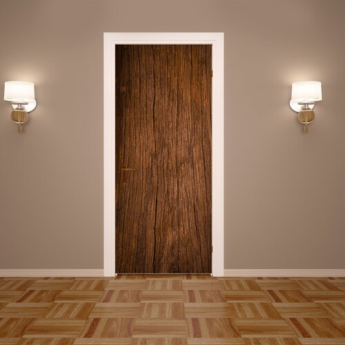Wood Oak Texture Door Mural Sticker Self Adhesive Door Wrap - Etsy