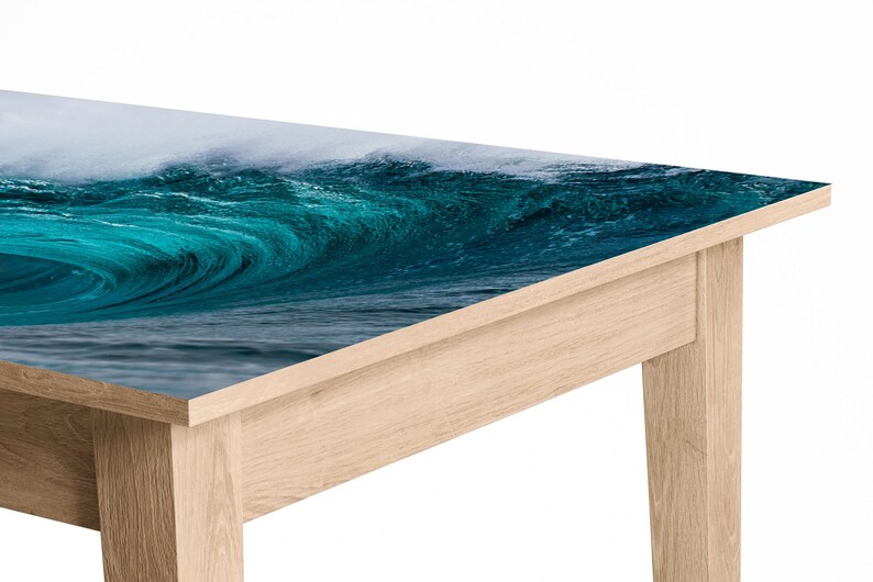 Wave of the Ocean Laminated Self Adhesive Vinyl Table Desk Art - Etsy
