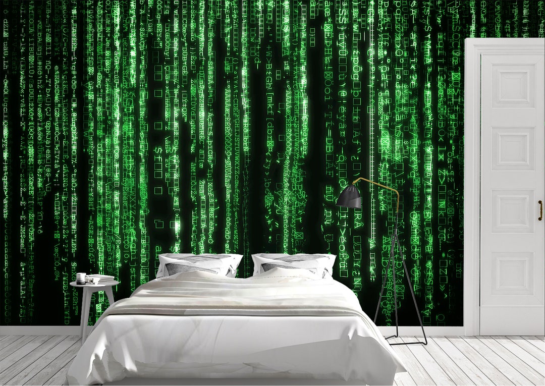 Matrix Iconic Green Code Wall Mural Photo Wallpaper UV Print Decal Art ...