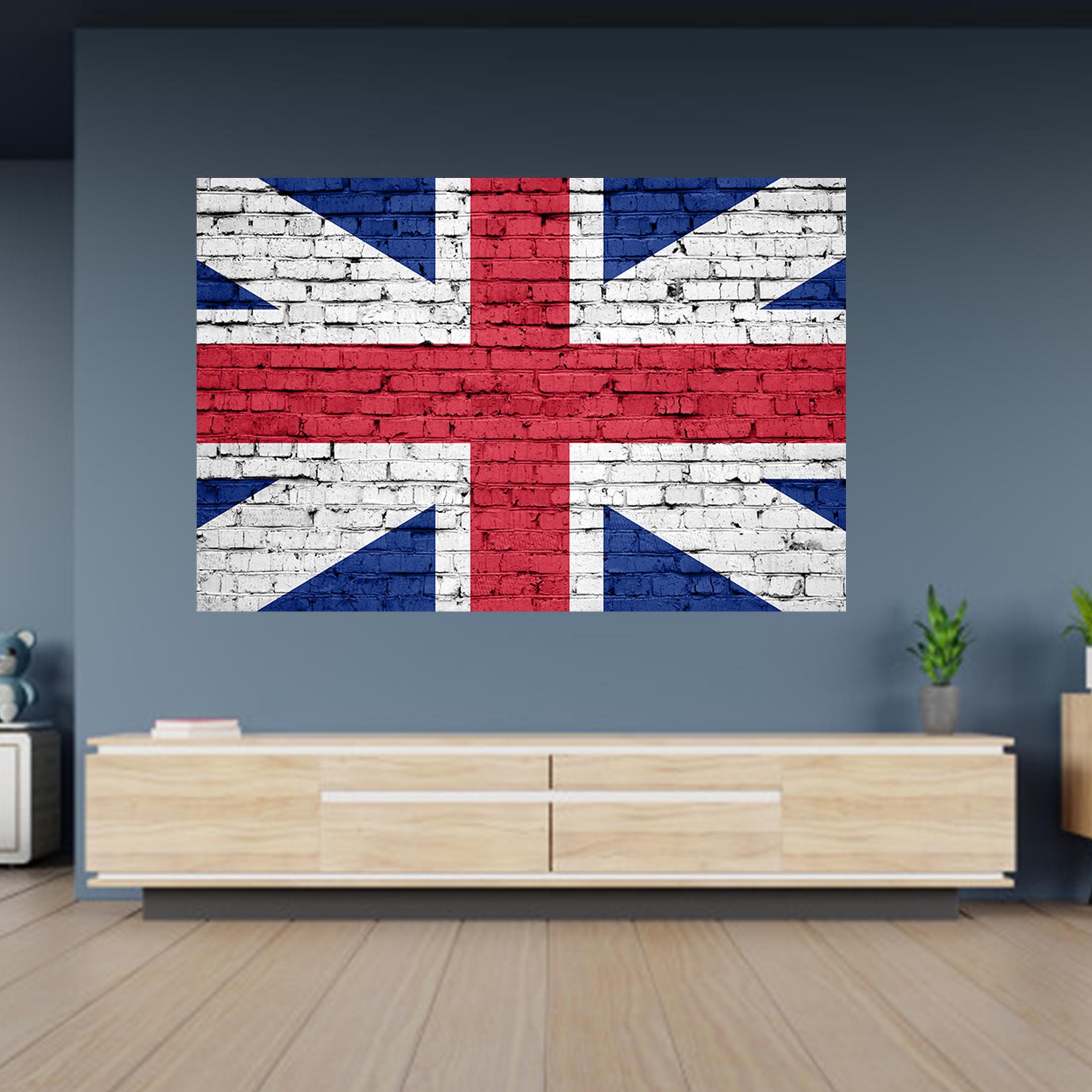 Wall Sticker Wall With British Flag Poster Self-adhesive Decal - Etsy UK