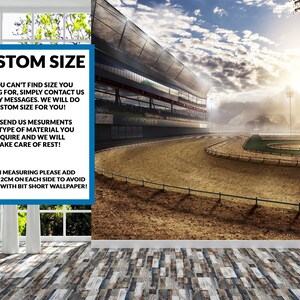 Horse Racing Track Hobby Wallpaper Mural: UV Print Decal Wall Art Décor ...