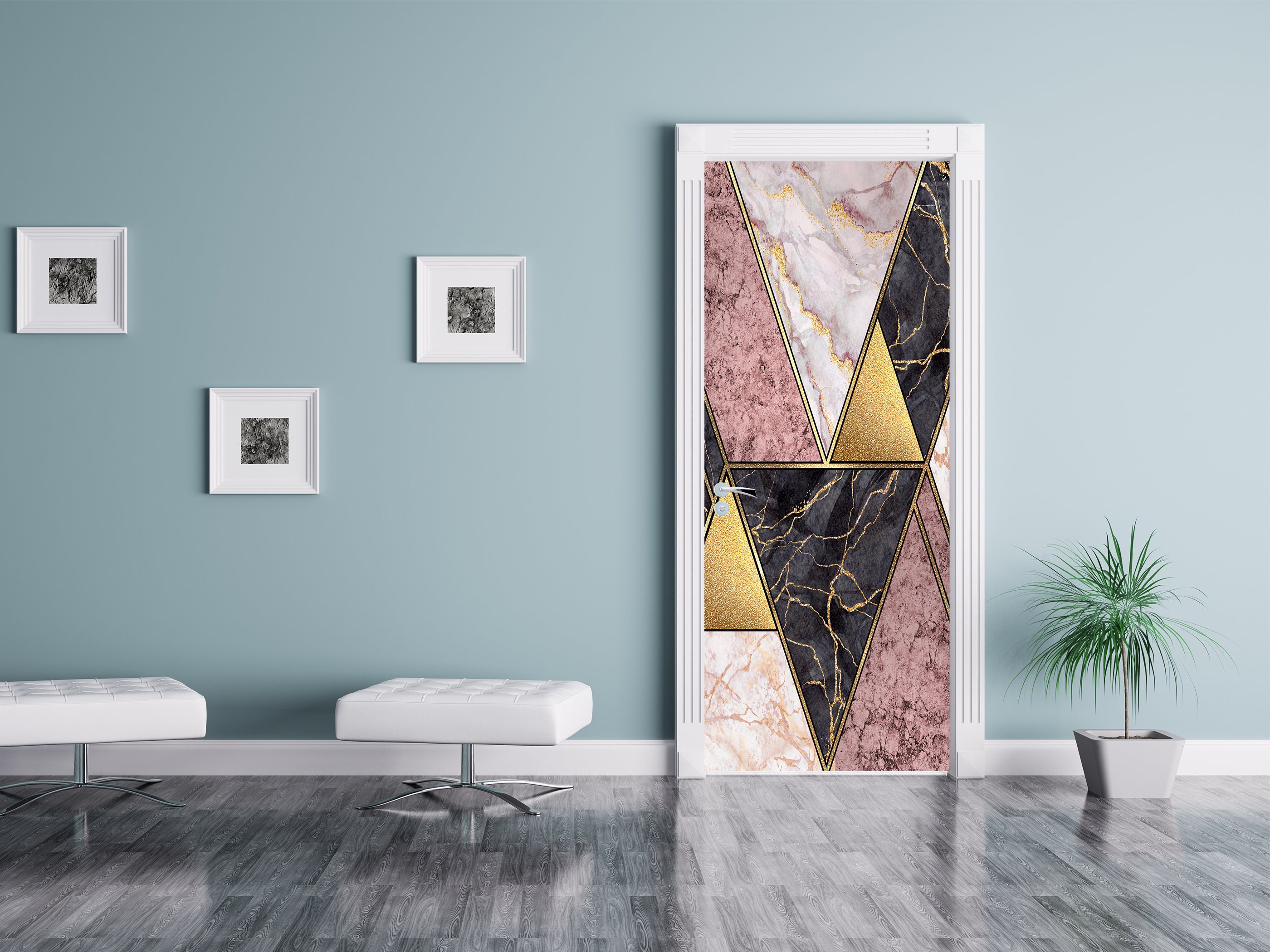 Marble Door Mural Sticker Self Adhesive Door Wrap the Door | Etsy