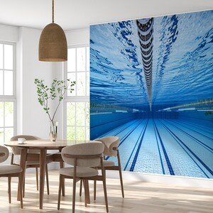 Swimming Pool Underwater View Wallpaper Mural: UV Print Decal Wall Art ...