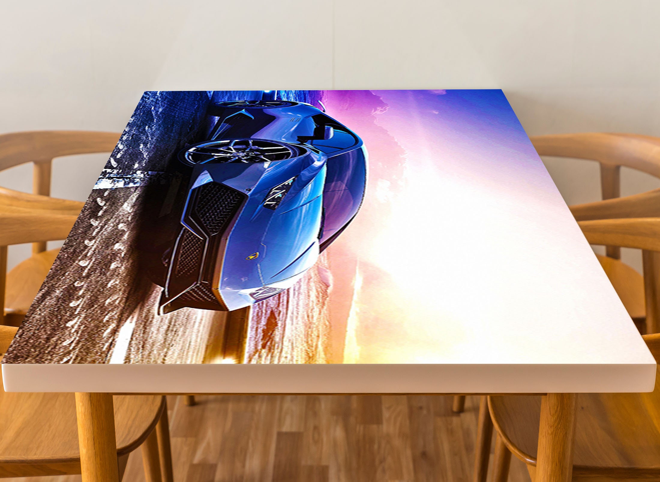 Lamborghini Blue Car Laminated Vinyl Cover Self-adhesive for - Etsy UK