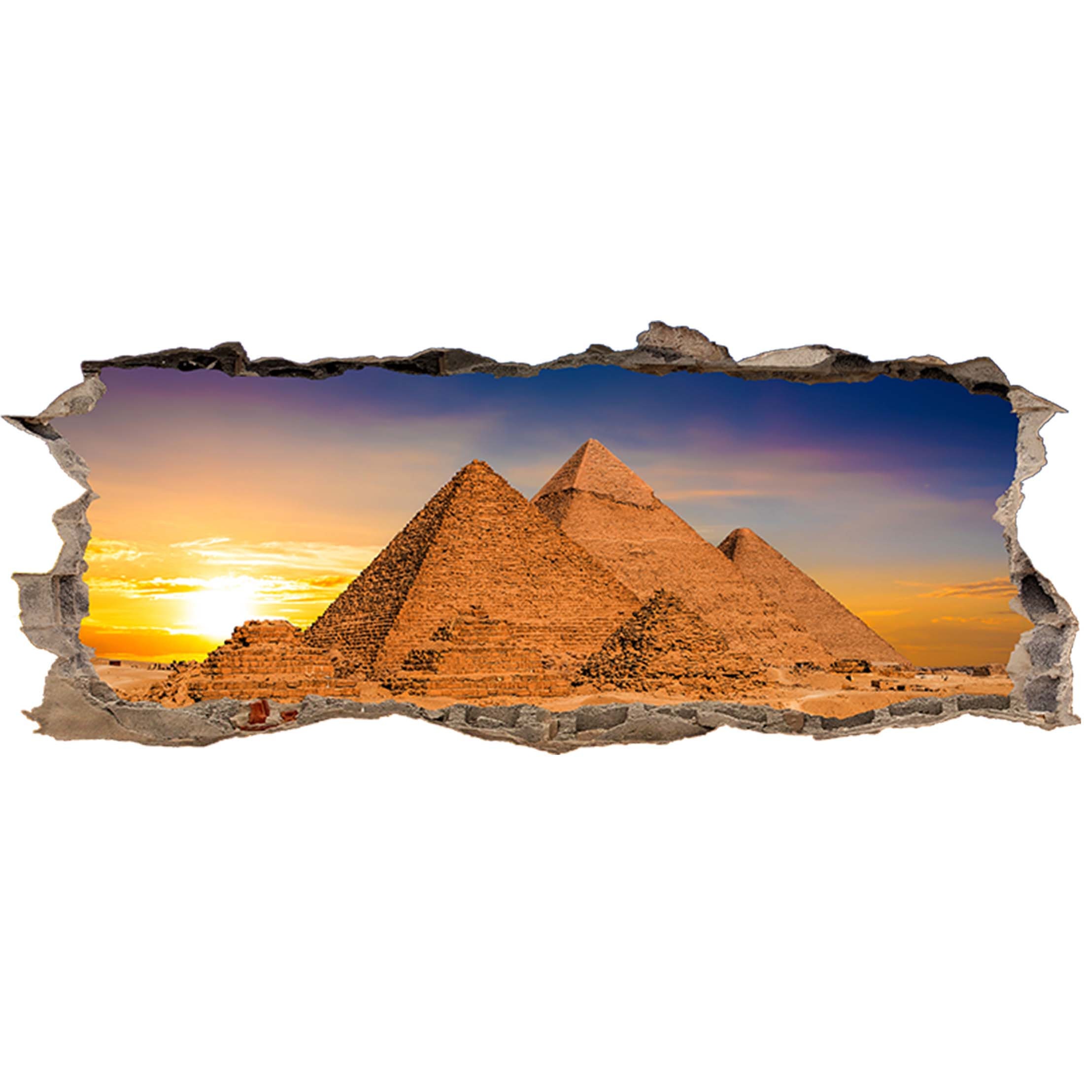 Wall Sticker Three Pyramids Landscape 3D Hole in the Wall - Etsy UK