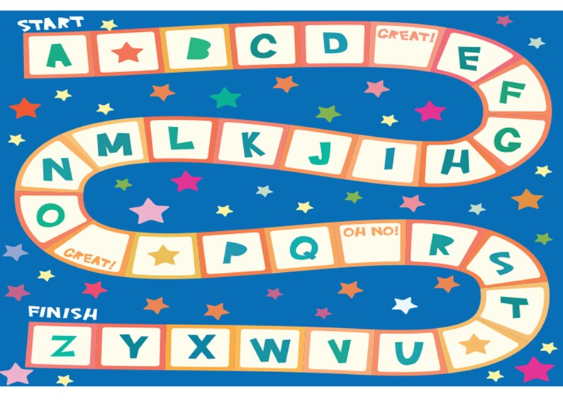 Alphabet Game for Kids Laminated Vinyl Cover Self-adhesive for - Etsy