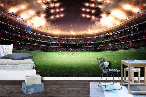 Football Stadium Landscape Wall Mural Photo Wallpaper UV Print - Etsy