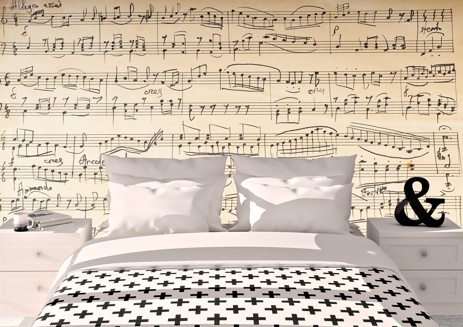 Classical Music Notes Wall Mural Wallpaper Wall Art Peel & | Etsy