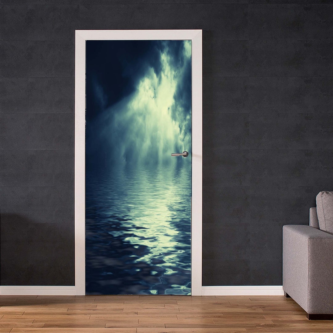 Door Decal Ocean Mural Door Vinyl Covering Front Door Decor Vinyl for ...