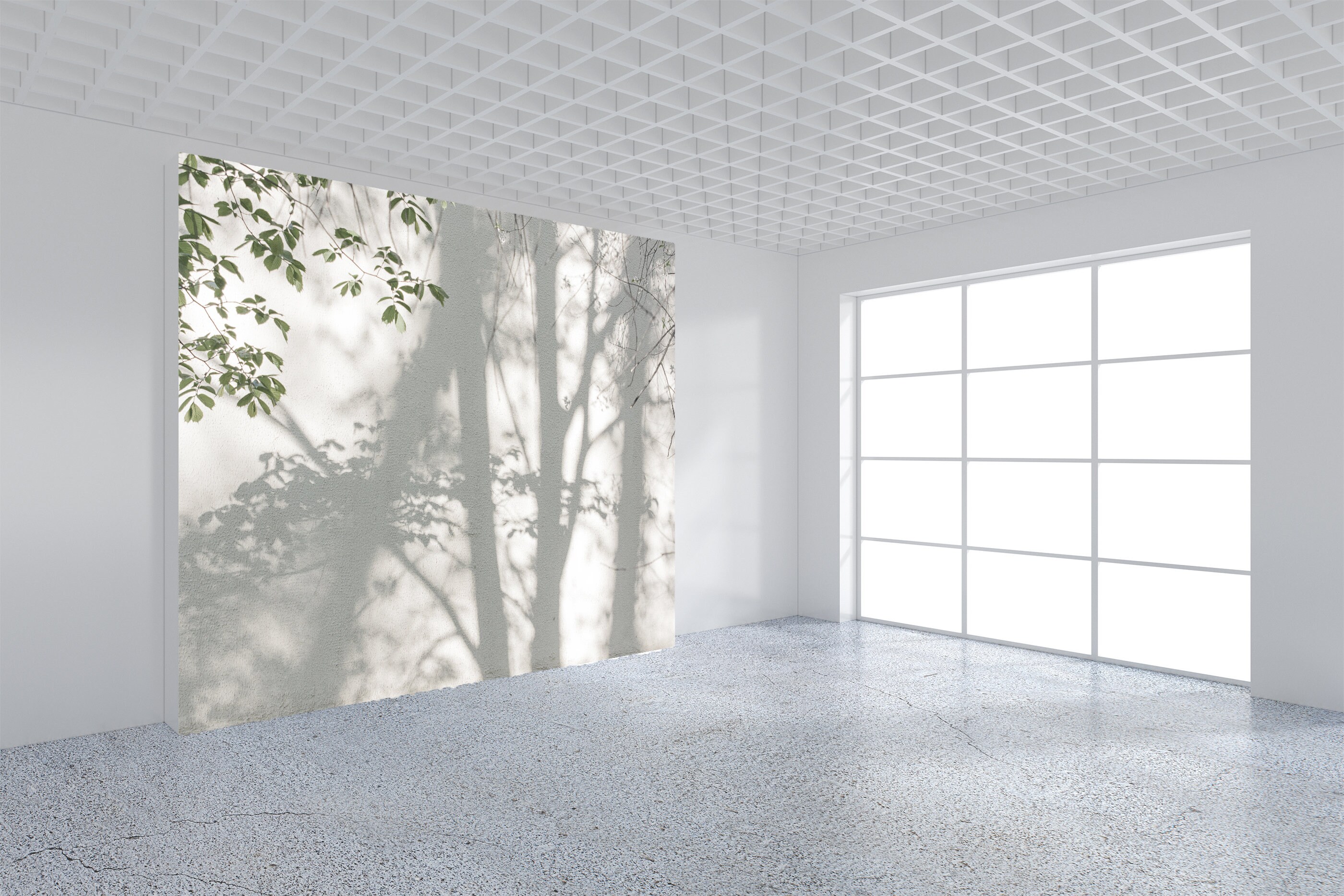 Shadow From Trees Wall Mural Wallpaper Wall Art Peel & Stick | Etsy UK