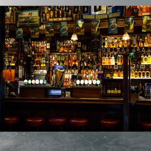 English Pub Wallpaper Photo Wall Mural: UV Print Decal Wall Art Décor ...
