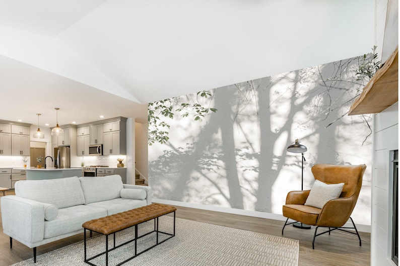 Shadow From Trees Wall Mural Wallpaper Wall Art Peel & Stick - Etsy
