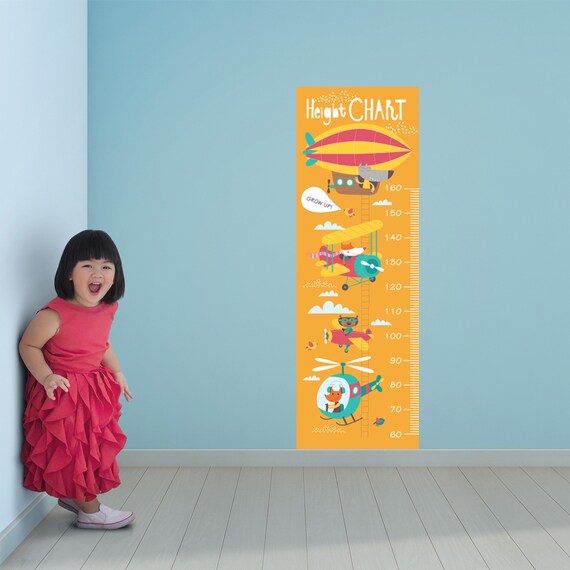 Wall Height Chart Peel and Stick Removable Wall Decal Nursery - Etsy