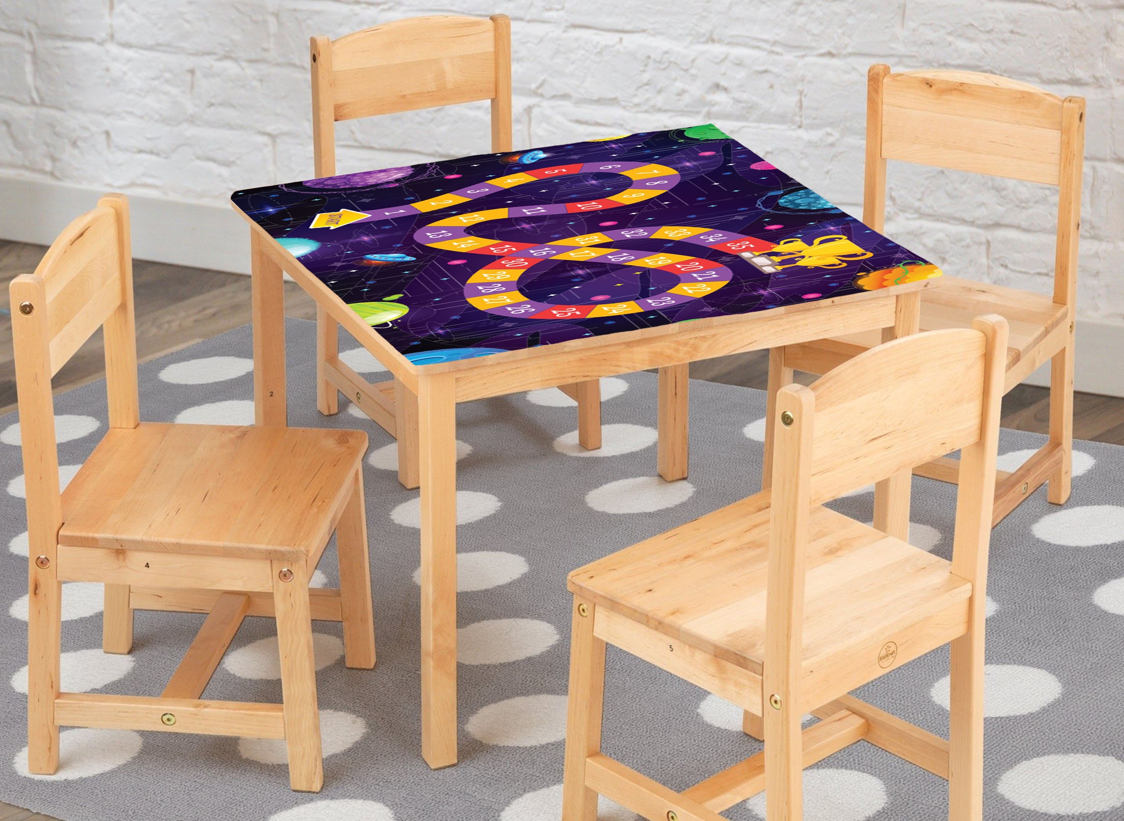 Galaxy Game Board For Kids Laminated Vinyl Cover Self-Adhesive | Etsy