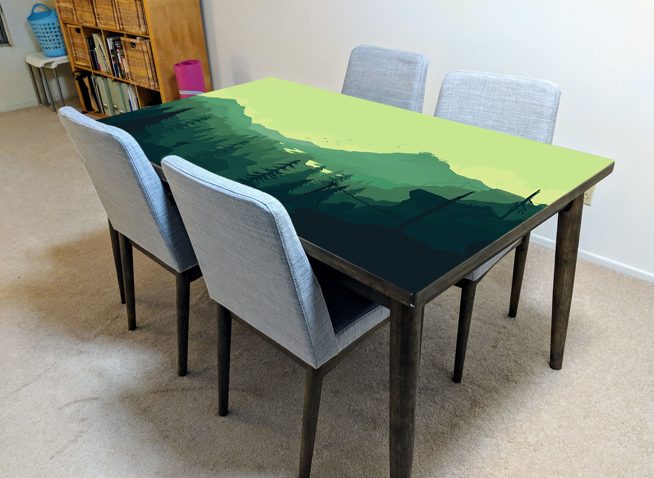 Mountain Forest View Laminated Vinyl Cover Self-adhesive for - Etsy