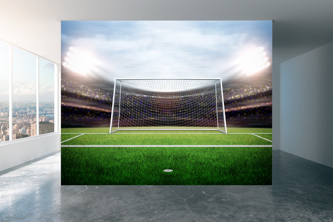 Football Stadium Scenery Wall Mural Wallpaper Wall Art Peel & Stick ...