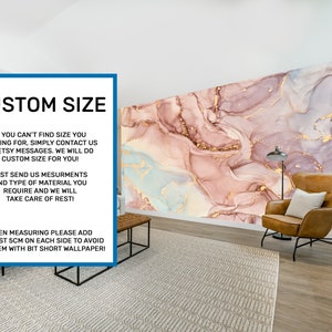 Pink Marble Wall Mural Wallpaper Wall Art Peel & Stick Self - Etsy