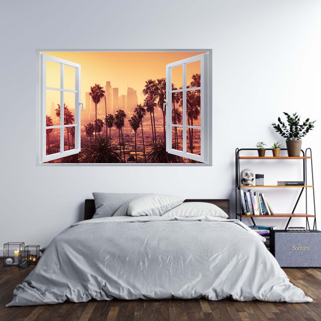 Wall Sticker Singapore City Landscape 3D Window Effect Self-adhesive ...