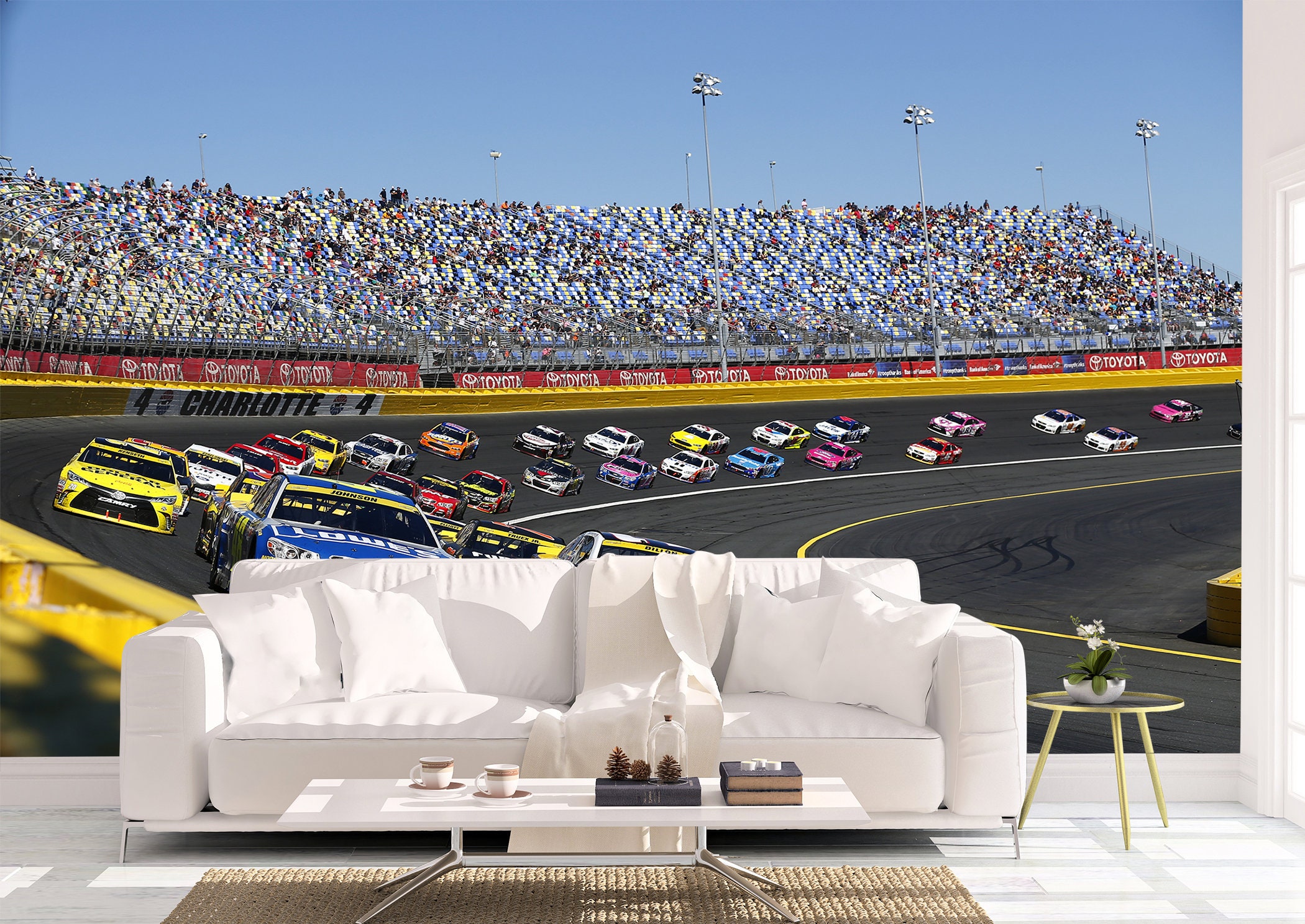 Nascar Race Theme View Wall Mural Photo Wallpaper UV Print | Etsy