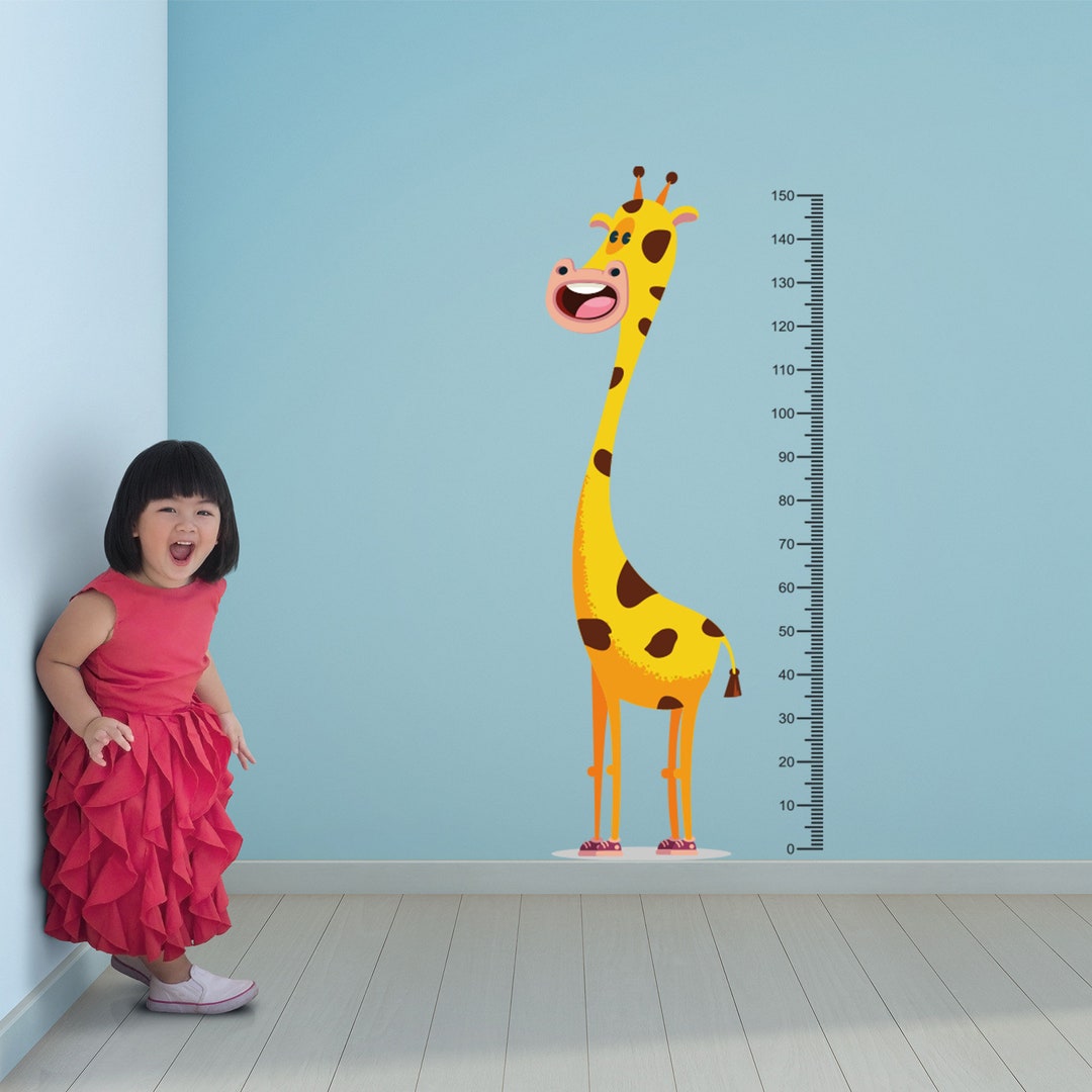 Height Chart for Kids Giraffe Self Adhesive Wall Decal Sticker Art ...