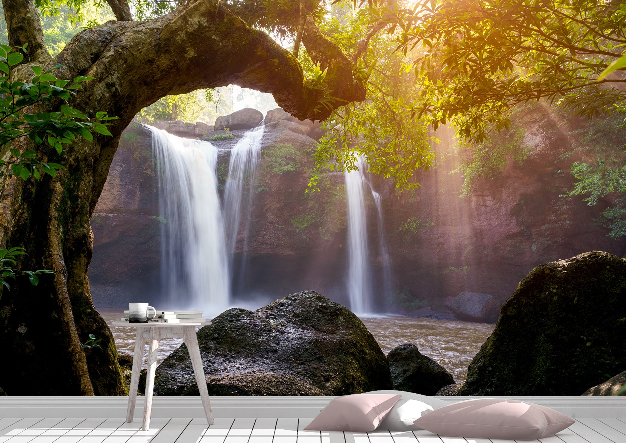 Stunning Waterfalls Wall Mural Wallpaper Wall Art Peel & Stick | Etsy