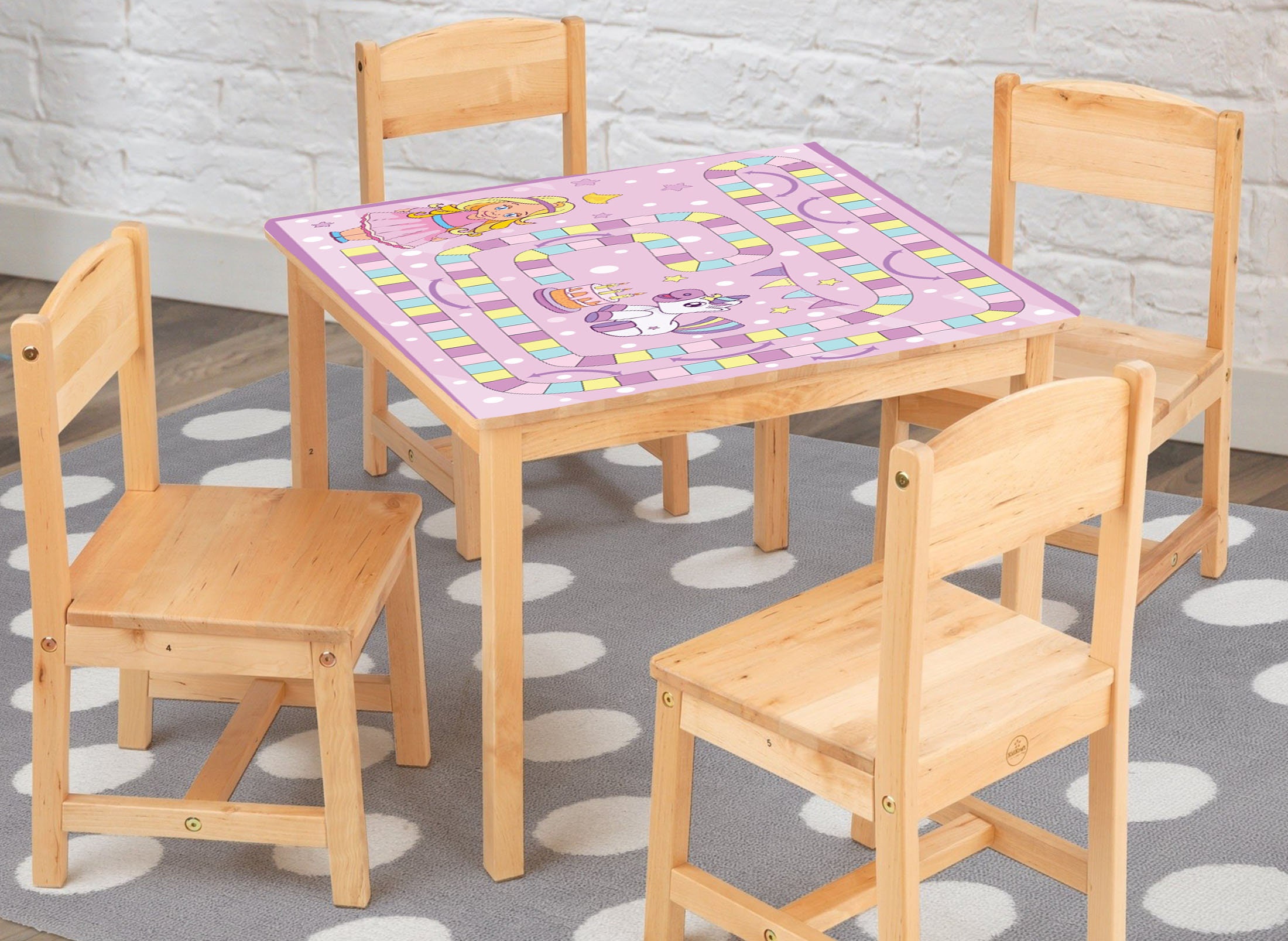 Pink Game Board for Kids Laminated Vinyl Cover Self-adhesive | Etsy