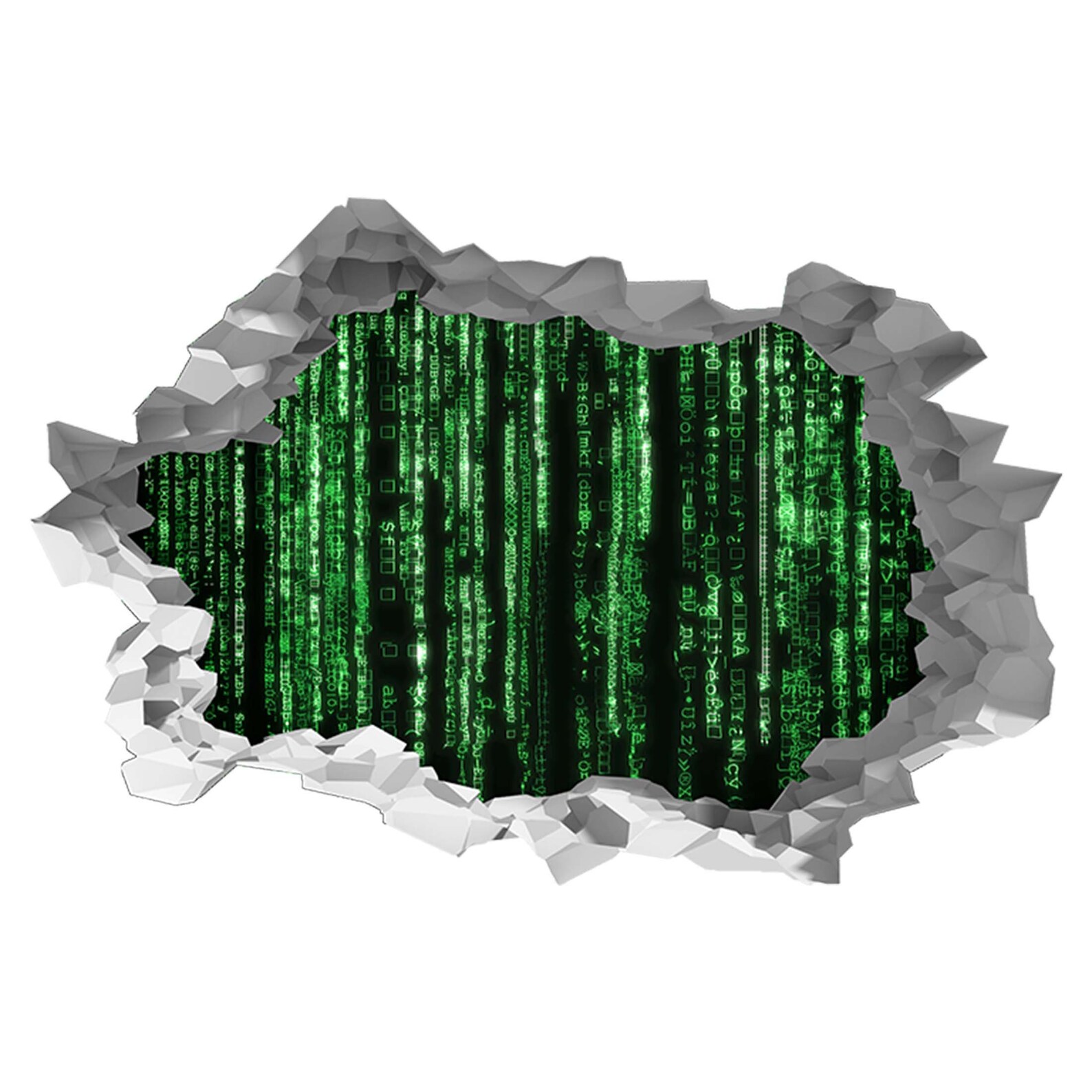 Wall Sticker The Matrix Movie Hacker 3D Hole in The Wall B | Etsy