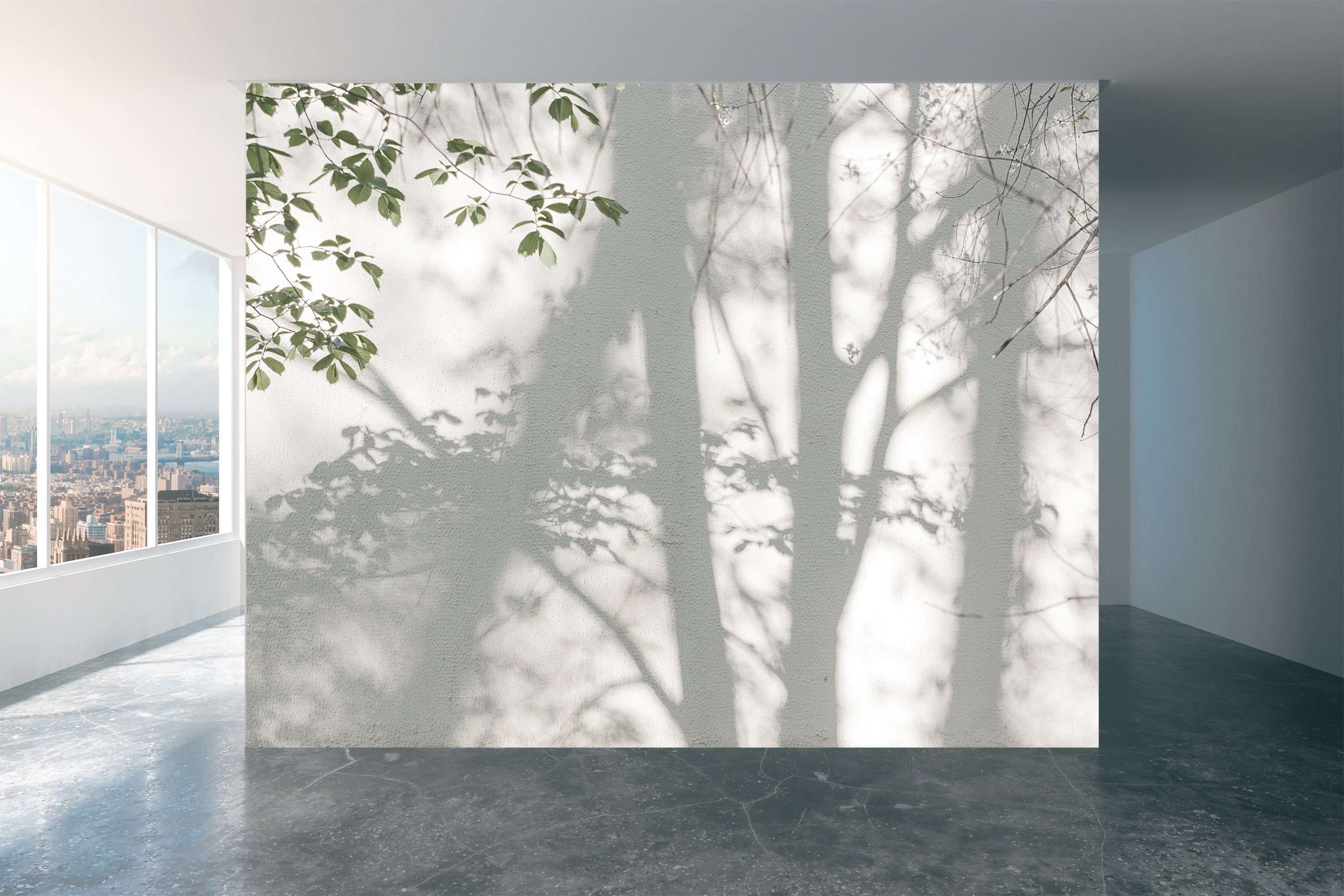 Shadow From Trees Wall Mural Wallpaper Wall Art Peel & Stick - Etsy UK